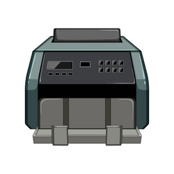 Banknote counter machine cartoon Royalty Free Vector Image