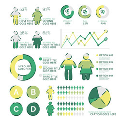 Demographic chart design template Royalty Free Vector Image