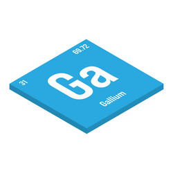 Gallium ga periodic table element Royalty Free Vector Image