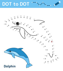 Numbers game dot to math for kids Royalty Free Vector Image