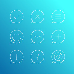 Different thin line color icons set emoji Vector Image