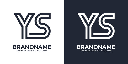 Simple sy monogram logo suitable for any business Vector Image