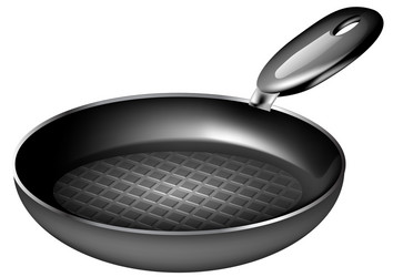 Frying pan design concept Royalty Free Vector Image
