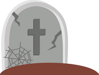 Happy halloween christian cross ground trick Vector Image