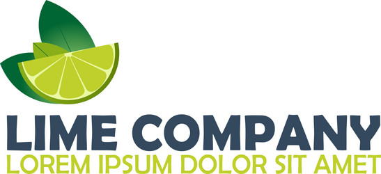 Lime logo company citrus Royalty Free Vector Image
