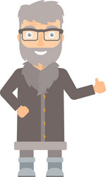 Smiling north man with arms crossed Royalty Free Vector