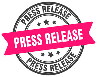 Press release stamp label Royalty Free Vector Image