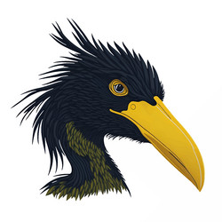 Anhinga head isolated on white background Vector Image