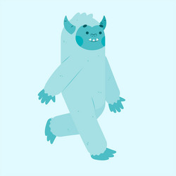 Cartoon yeti abominable snowman Royalty Free Vector Image