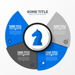 Chess business strategy concept infographic Vector Image