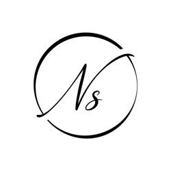 Initial monogram letter ns logo design template Vector Image