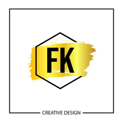 Initial fk letter logo template design Royalty Free Vector