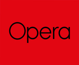 Opera browser brand logo symbol white design Vector Image