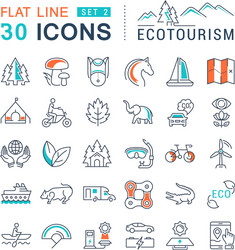 Eco travel and tourism banner template design Vector Image