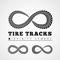 Infinity symbol text geometric form Royalty Free Vector