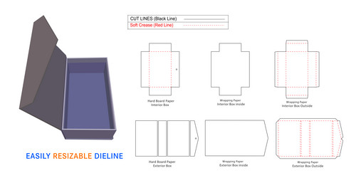 Triangle face luxury rigid box magnetic Royalty Free Vector