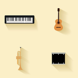 Abstract music instruments Royalty Free Vector Image