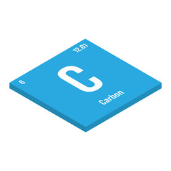 Carbon c periodic table element Royalty Free Vector Image
