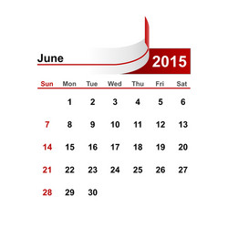 Simple european 2015 year calendar Royalty Free Vector Image