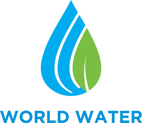 Water logo simple minimalist icon design world Vector Image