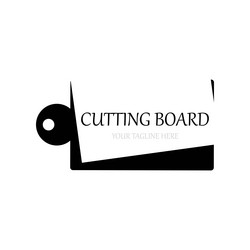 Cutting board logo free Royalty Free Vector Image