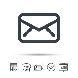 Mail icon send letter envelope message Royalty Free Vector