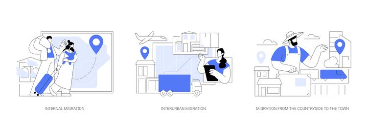 Movement of people abstract concept Royalty Free Vector