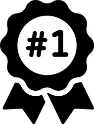 Number 1 badge Royalty Free Vector Image - VectorStock