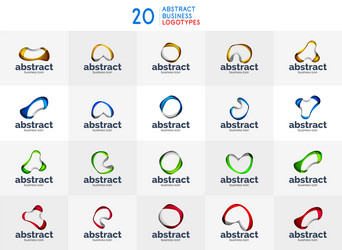 Abstract flowing logo business branding line Vector Image