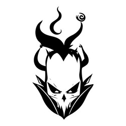 Halloween jester scary sketch hand draw Royalty Free Vector