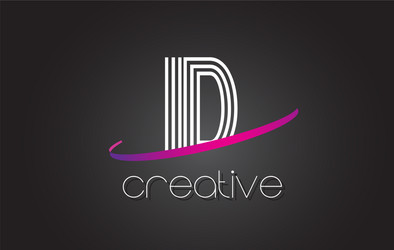Id i d logo letters with red and black colors Vector Image