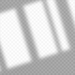 Realistic light and shadow for windows shadow ove Vector Image