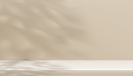 3d realistic products display beige podium stand Vector Image