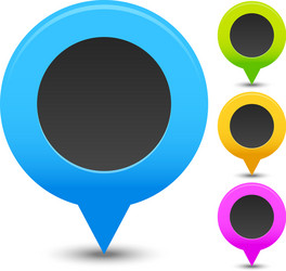 Set of colorful map markers map pins Royalty Free Vector