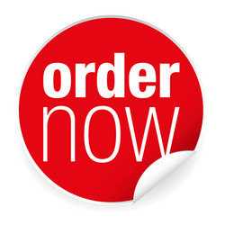 Pre-order now label or sticker Royalty Free Vector Image