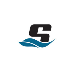 S letter intial logo design icon template Vector Image