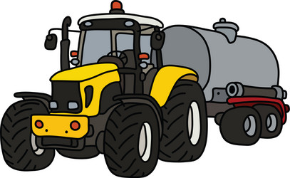 Tractor character cartoon Royalty Free Vector Image