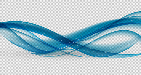 Transparent blue waves abstract Royalty Free Vector Image