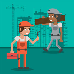 Construction worker cartoons Royalty Free Vector Image