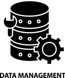 Management information system icon black Vector Image
