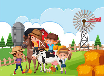 Farm Kids Clipart Vector Images (over 2,200)