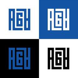 Aga letter based logo icon monogram square Vector Image