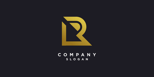Letter r logo with modern unique style premium Vector Image