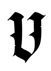 Gothic font from latin letters english alphabet Vector Image