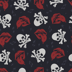 Grunge seamless pattern with skulls Royalty Free Vector