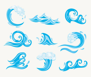 Ocean waves Royalty Free Vector Image - VectorStock
