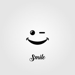 Smile logo for banner design and elegant template Vector Image
