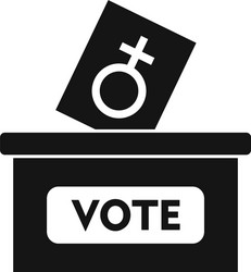Woman vote right icon outline style Royalty Free Vector