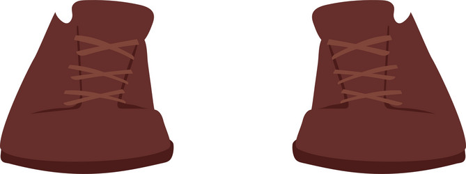 Brown boots cartoon Royalty Free Vector Image - VectorStock