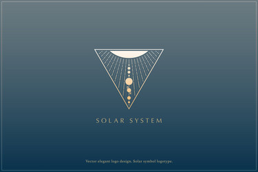 Celestial logo design star logotype planet Vector Image